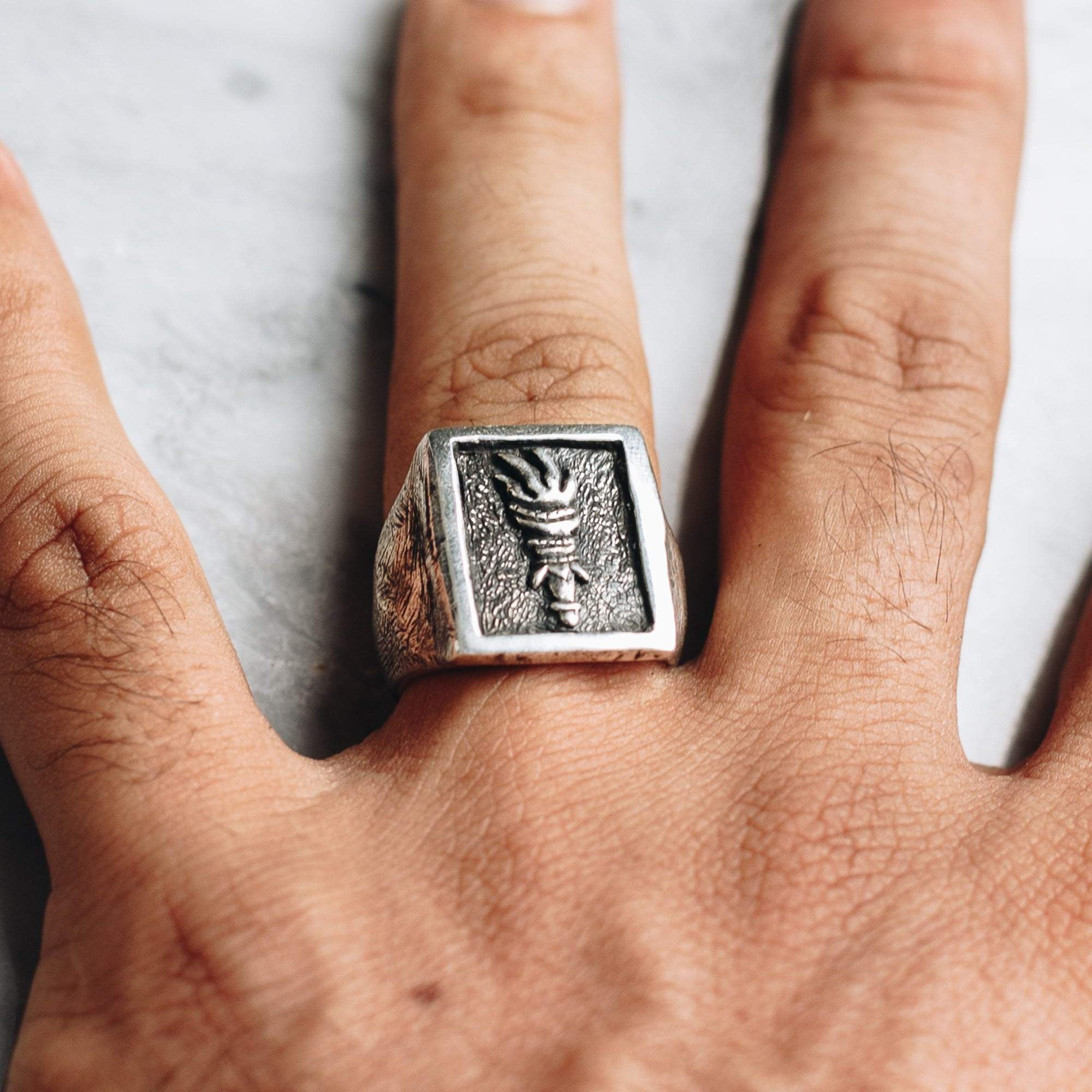 ENLIGHTENMENT TORCH RING | 925 STERLING SILVER