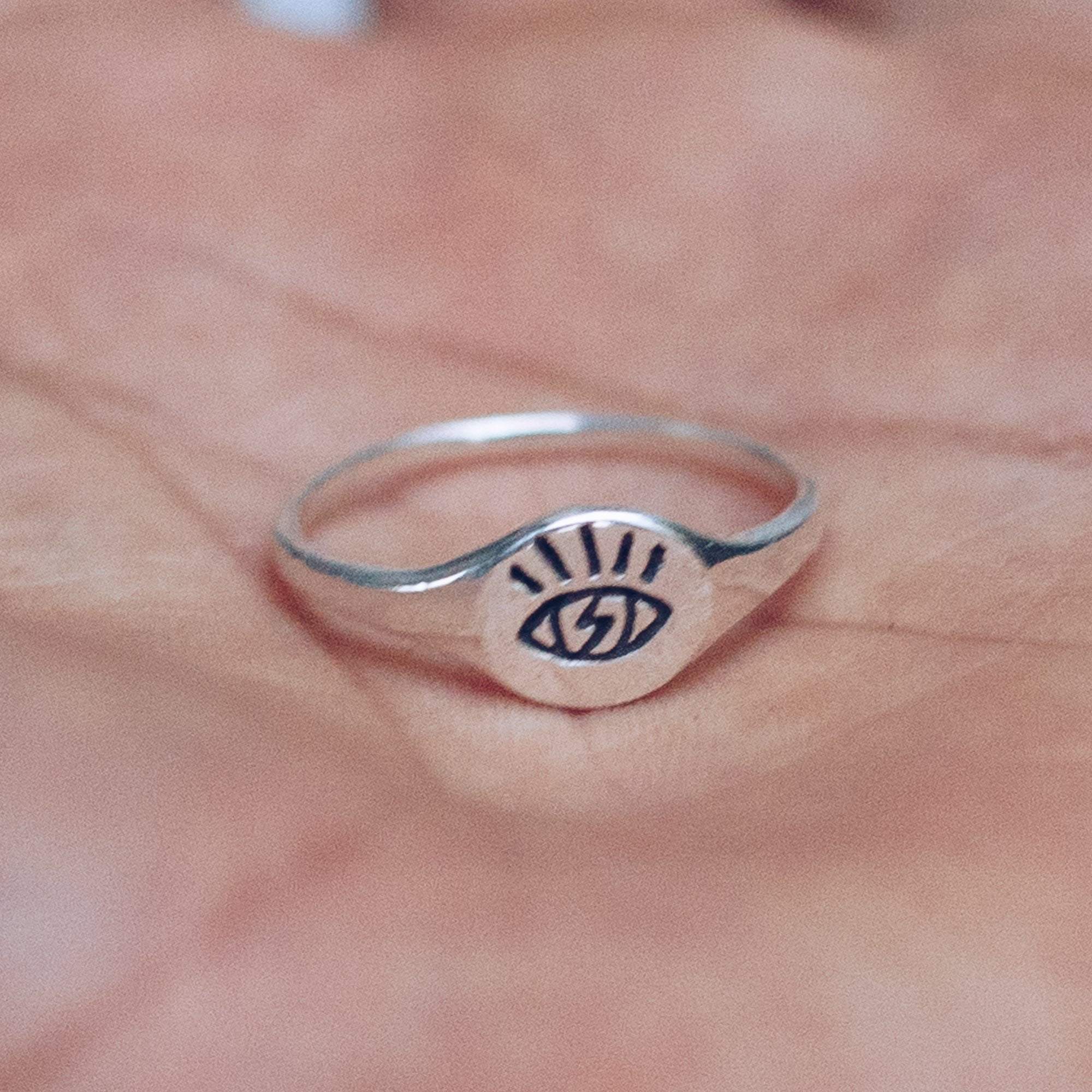 MINIMAL OPEN EYE RING | 925 STERLING SILVER