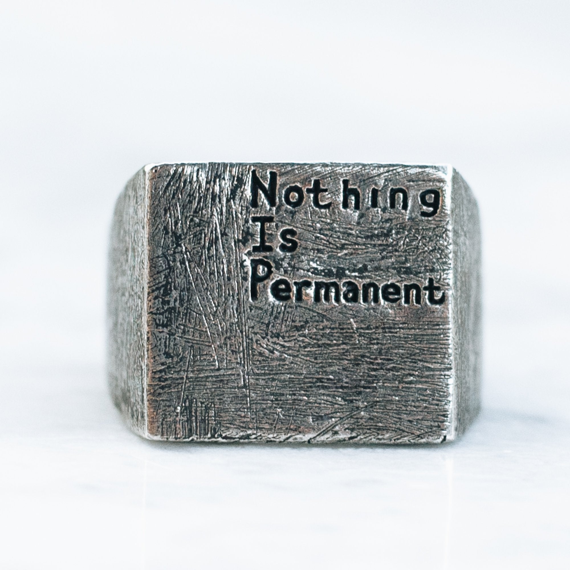 NOTHING IS PERMANENT RING | 925 STERLING SILVER