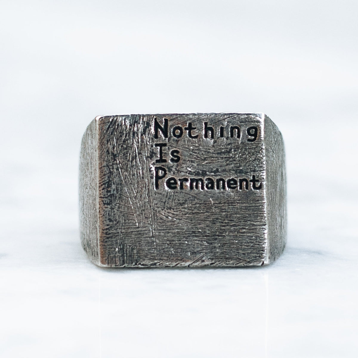 NOTHING IS PERMANENT RING | 925 STERLING SILVER