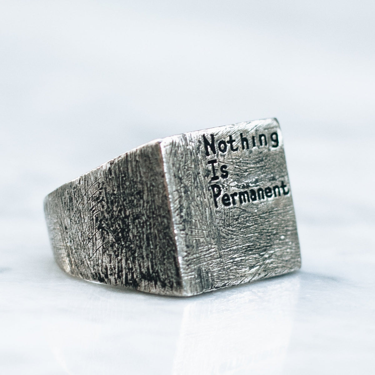 NOTHING IS PERMANENT RING | 925 STERLING SILVER