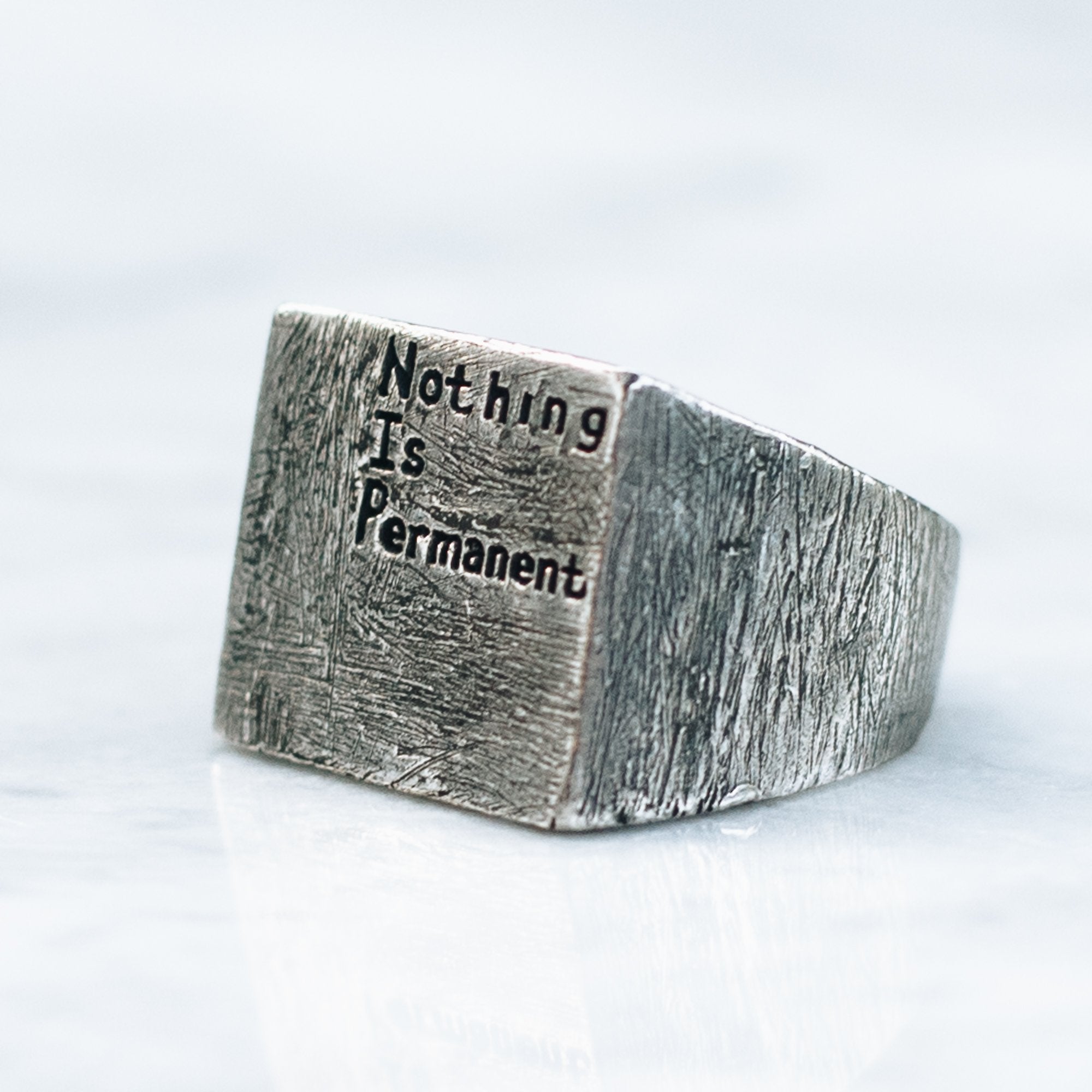 NOTHING IS PERMANENT RING | 925 STERLING SILVER
