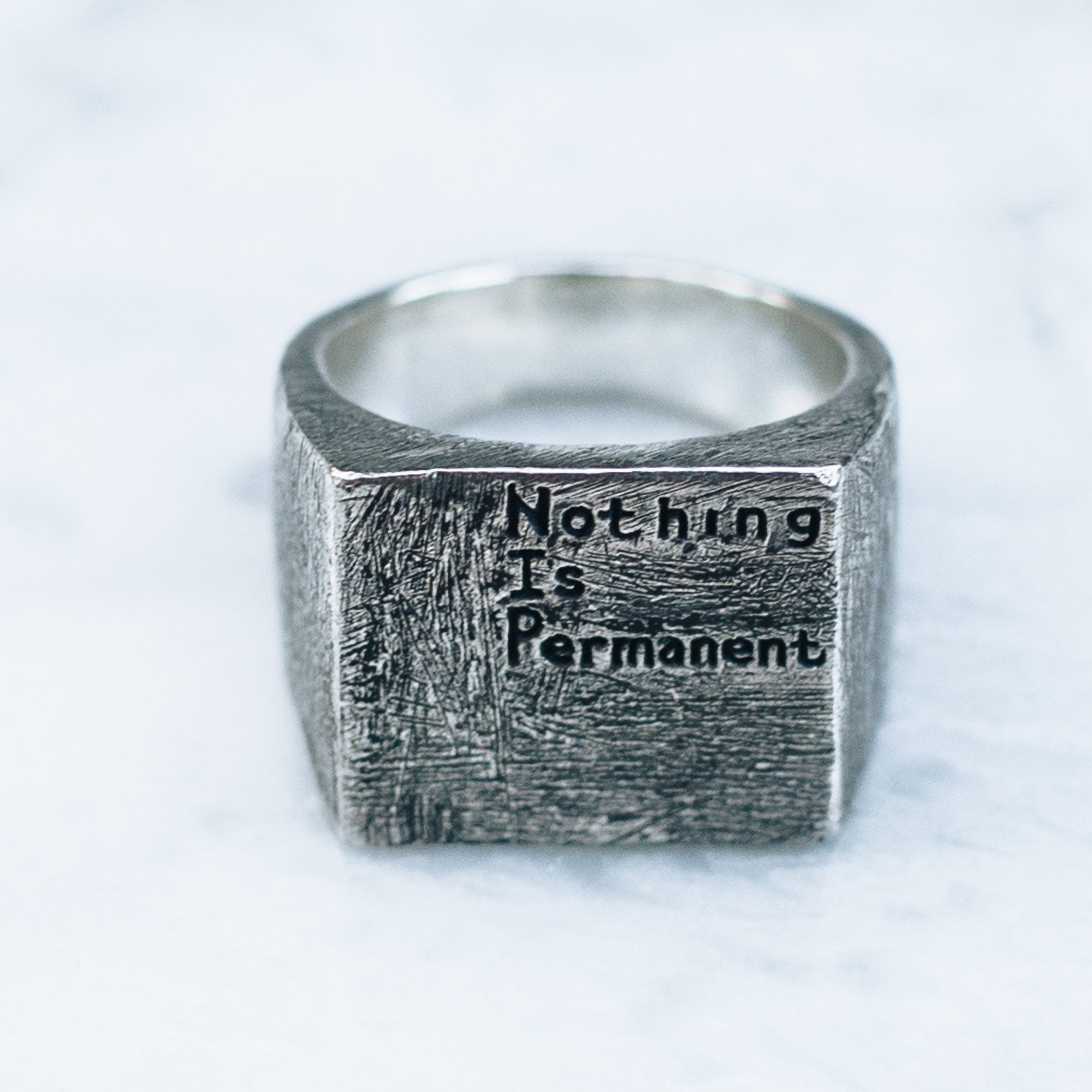 NOTHING IS PERMANENT RING | 925 STERLING SILVER