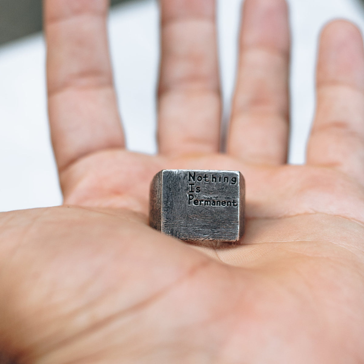 NOTHING IS PERMANENT RING | 925 STERLING SILVER