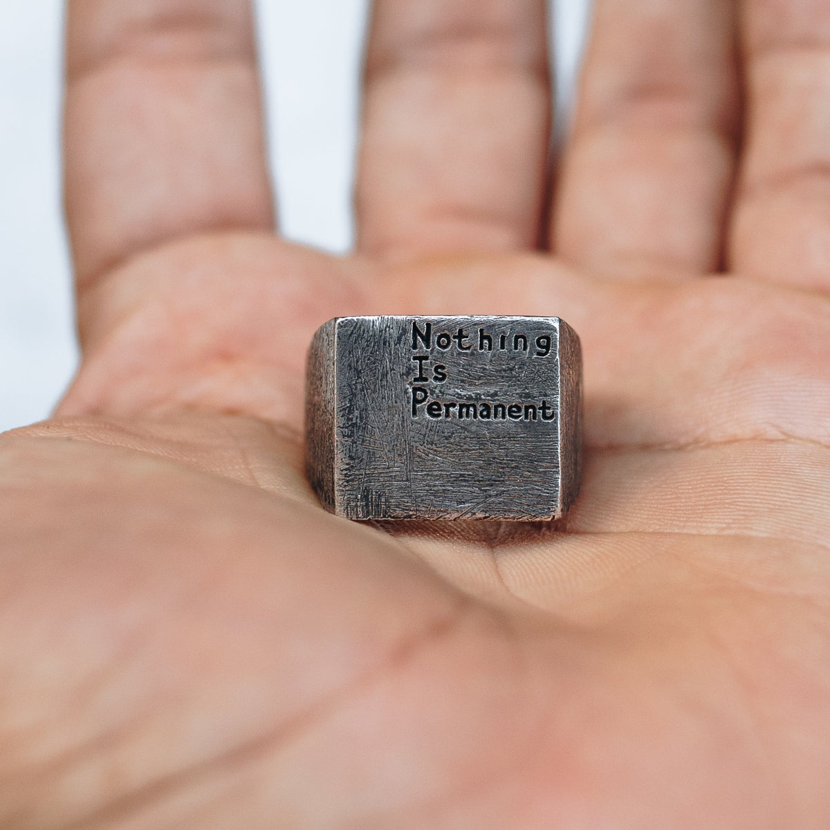 NOTHING IS PERMANENT RING | 925 STERLING SILVER