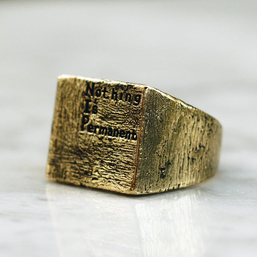 NOTHING IS PERMANENT RING | BRASS – JEWELRYLAB