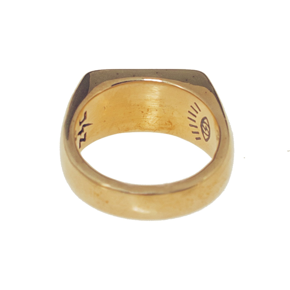 "GOLD" ENGRAVED RING | BRASS