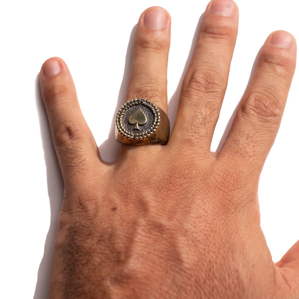 ACE OF SPADES RING | BRASS