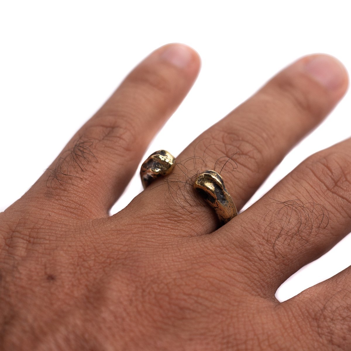 COYOTE BONE RING | BRASS