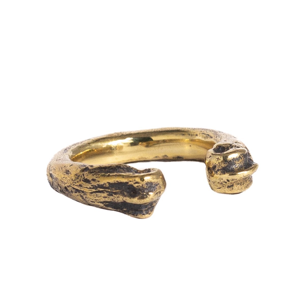 COYOTE BONE RING | BRASS