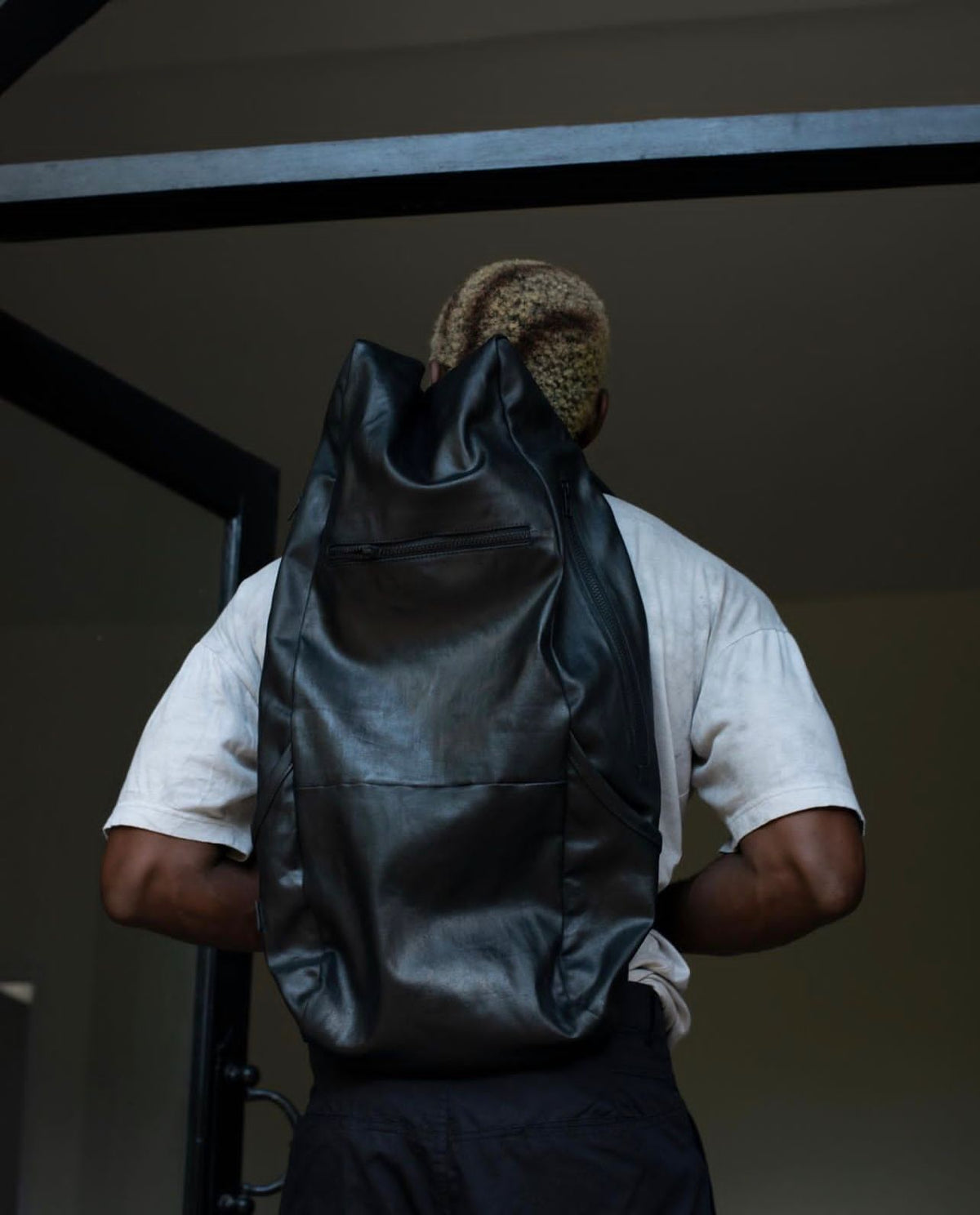 K.J.DAN WAX DENIM LAPTOP BACKPACK