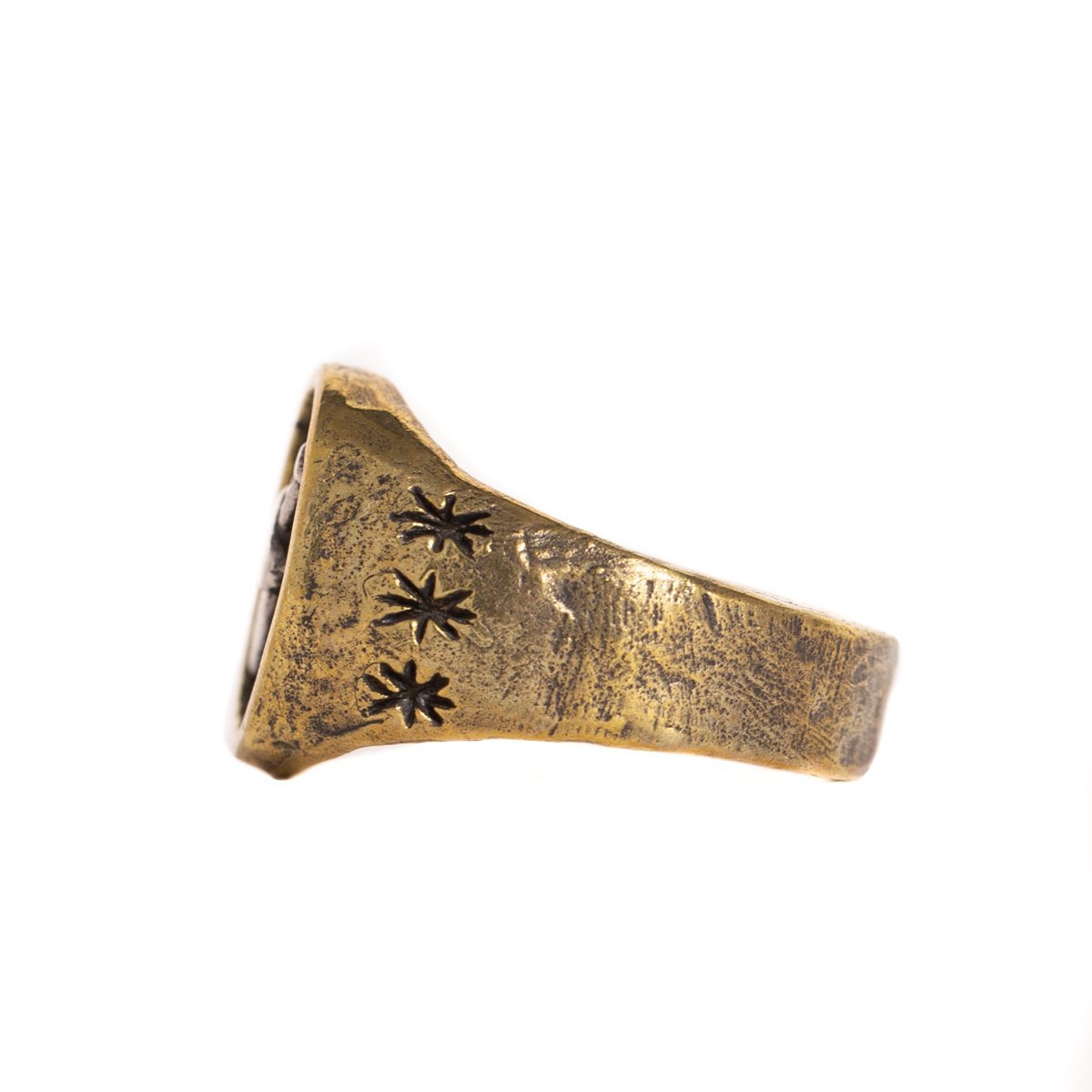 MIXED METAL DAGGER RING | BRASS AND 925 STERLING SILVER