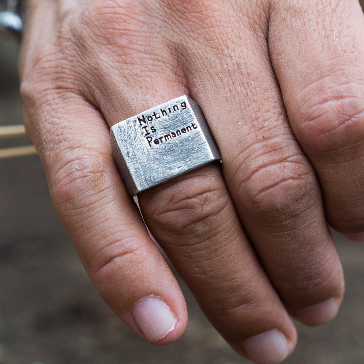 NOTHING IS PERMANENT RING | 925 STERLING SILVER