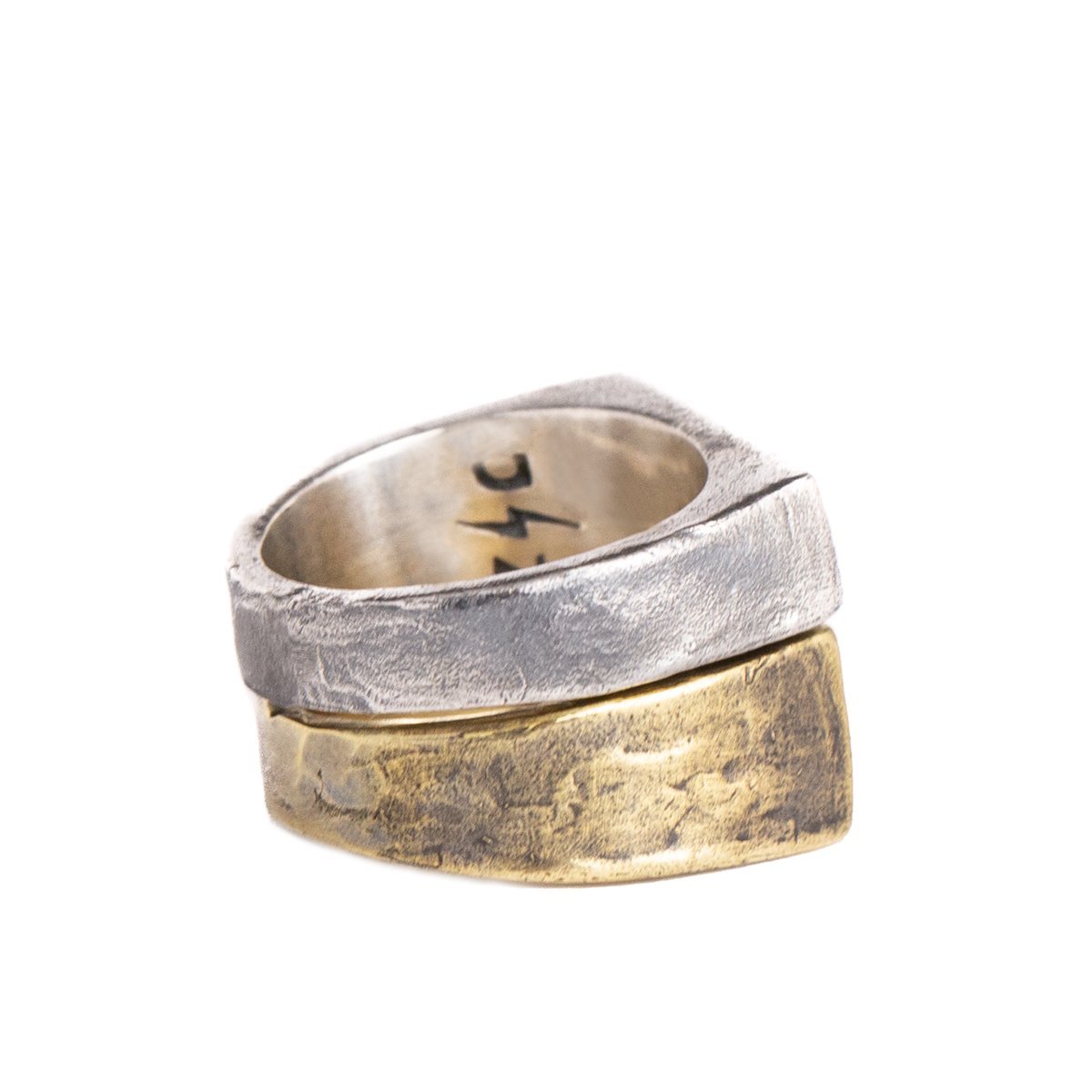 SAHA STACKED RINGS | 925 STERLING SILVER & BRASS