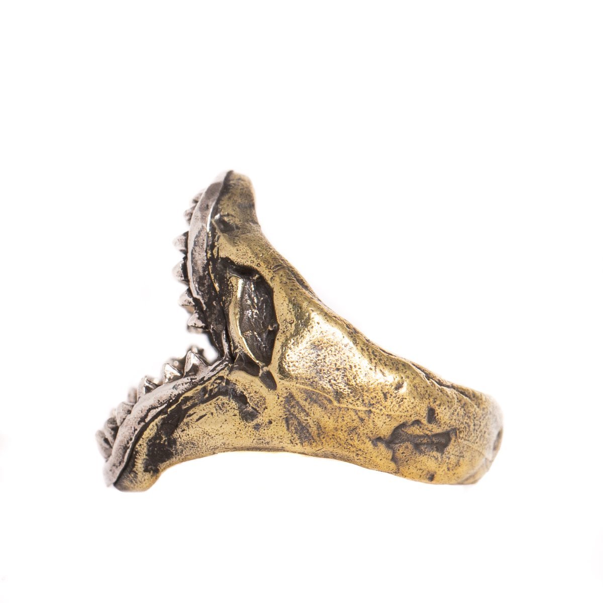 SHARK JAW RING | BRASS W/925 STERLING SILVER