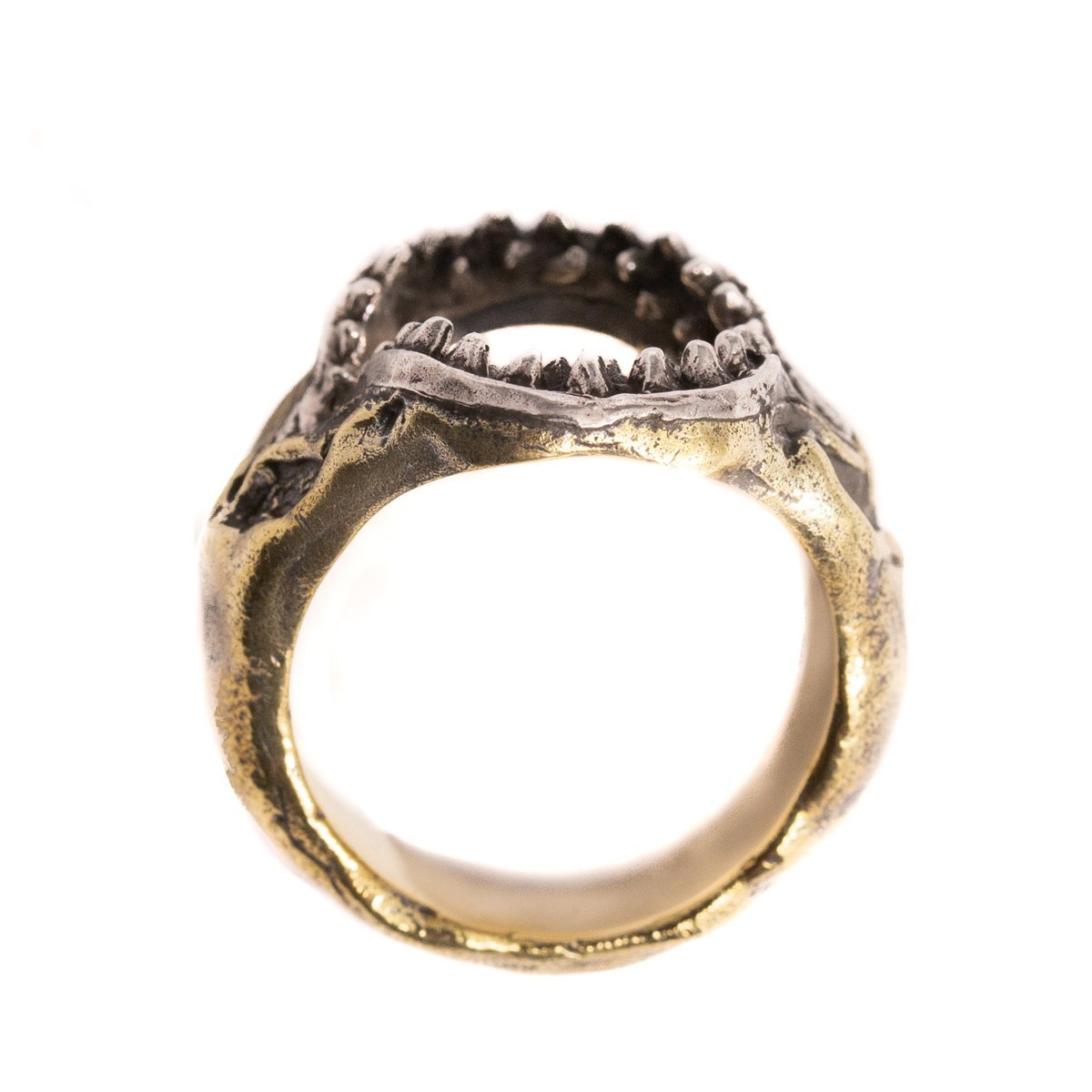 SHARK JAW RING | BRASS W/925 STERLING SILVER