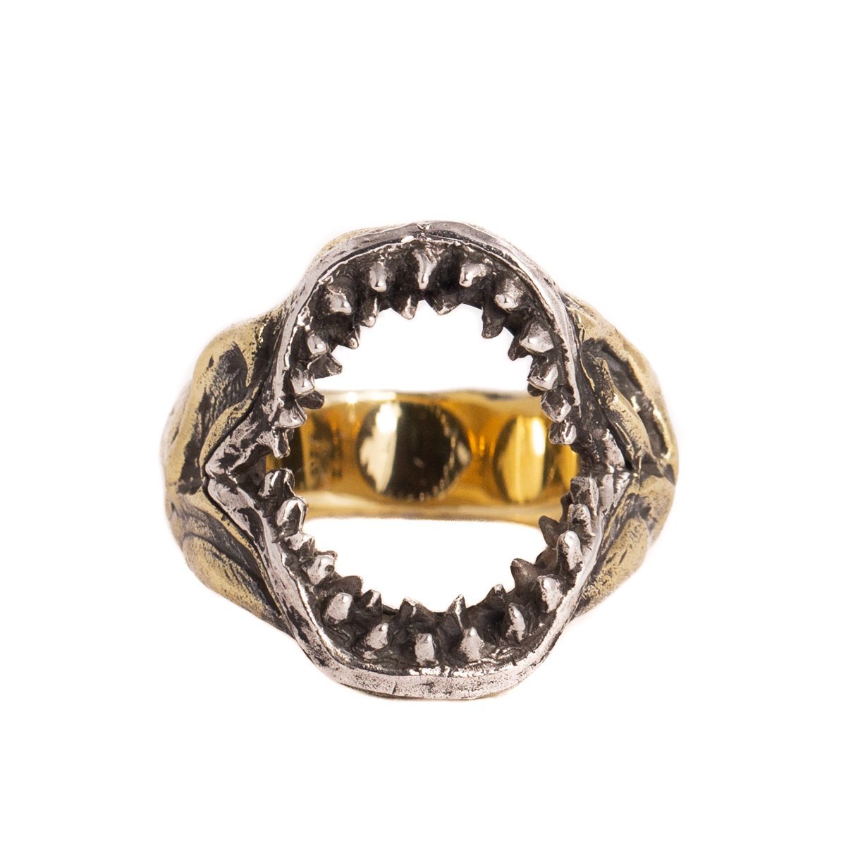 SHARK JAW RING | BRASS W/925 STERLING SILVER