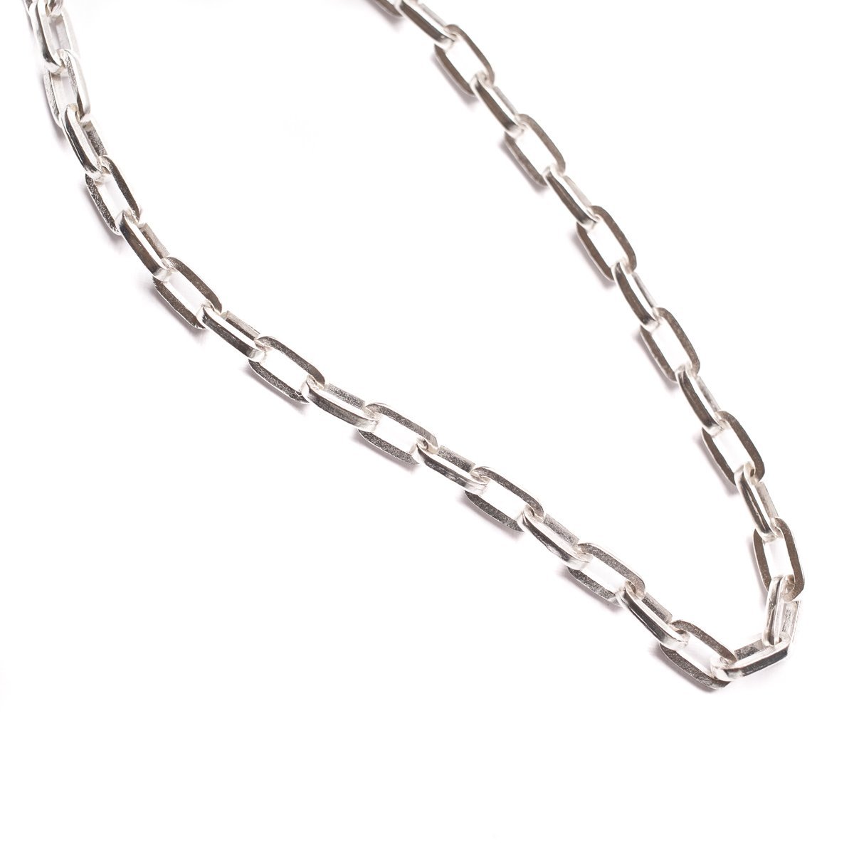 SMALL RECTANGULAR CHAIN NECKLACE | 925 STERLING SILVER