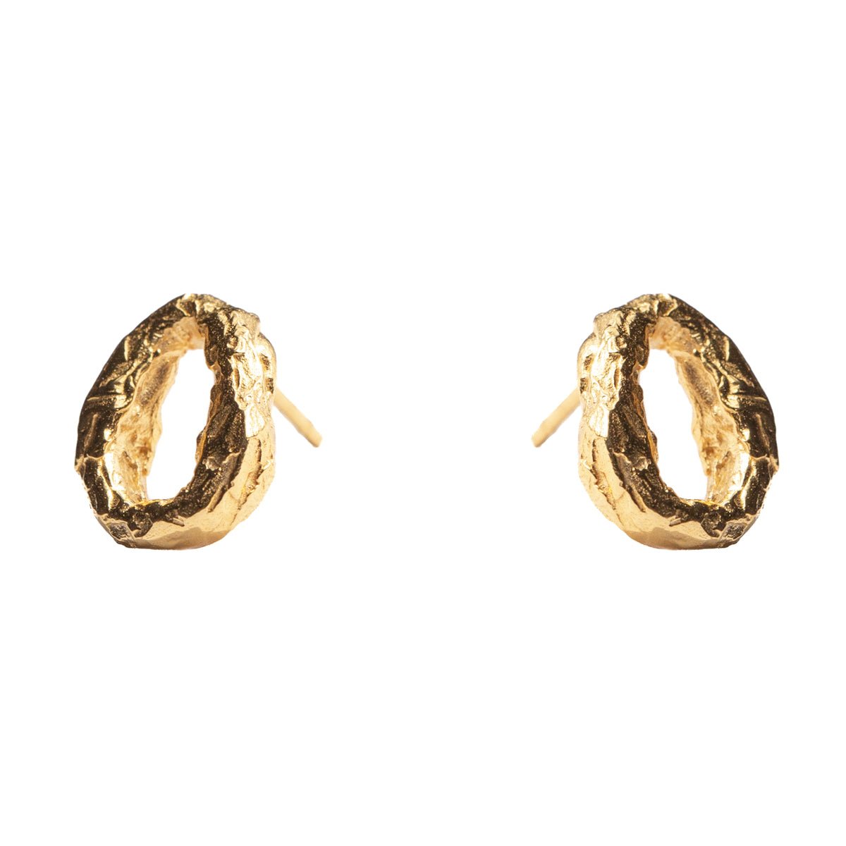 ULA CLOSED LOOP EARRINGS | 24K GOLD PLATED