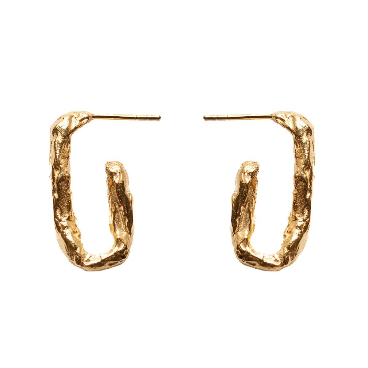 ULA OPEN LOOP EARRINGS | 24K GOLD PLATED